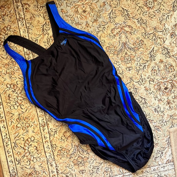Speedo | Swim | Speedo Size 36 Competitive Swim Black Blue Duallayer ...